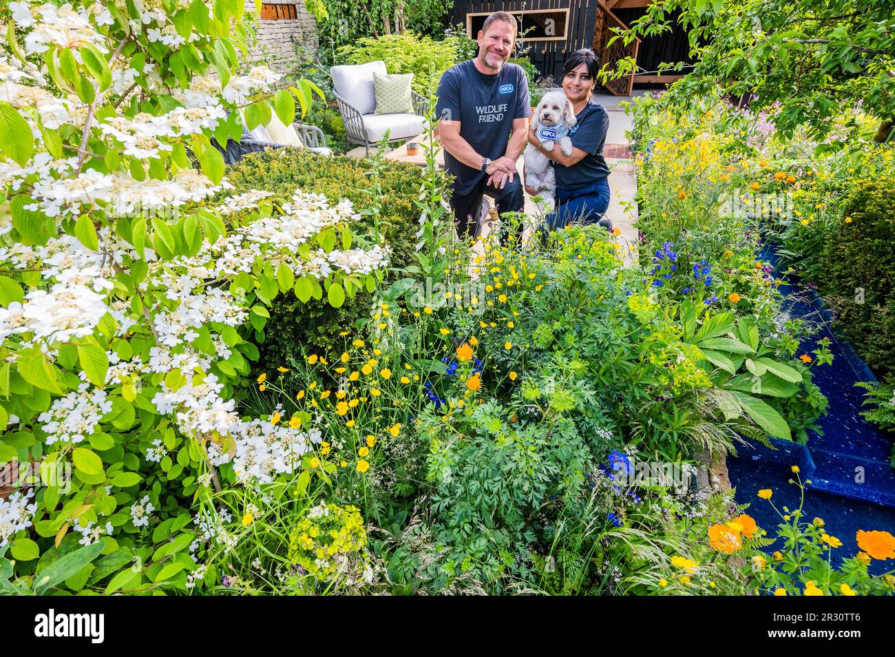 London, UK. 22nd May, 2023. Steve Backshaw, presenter, and Daisy ...