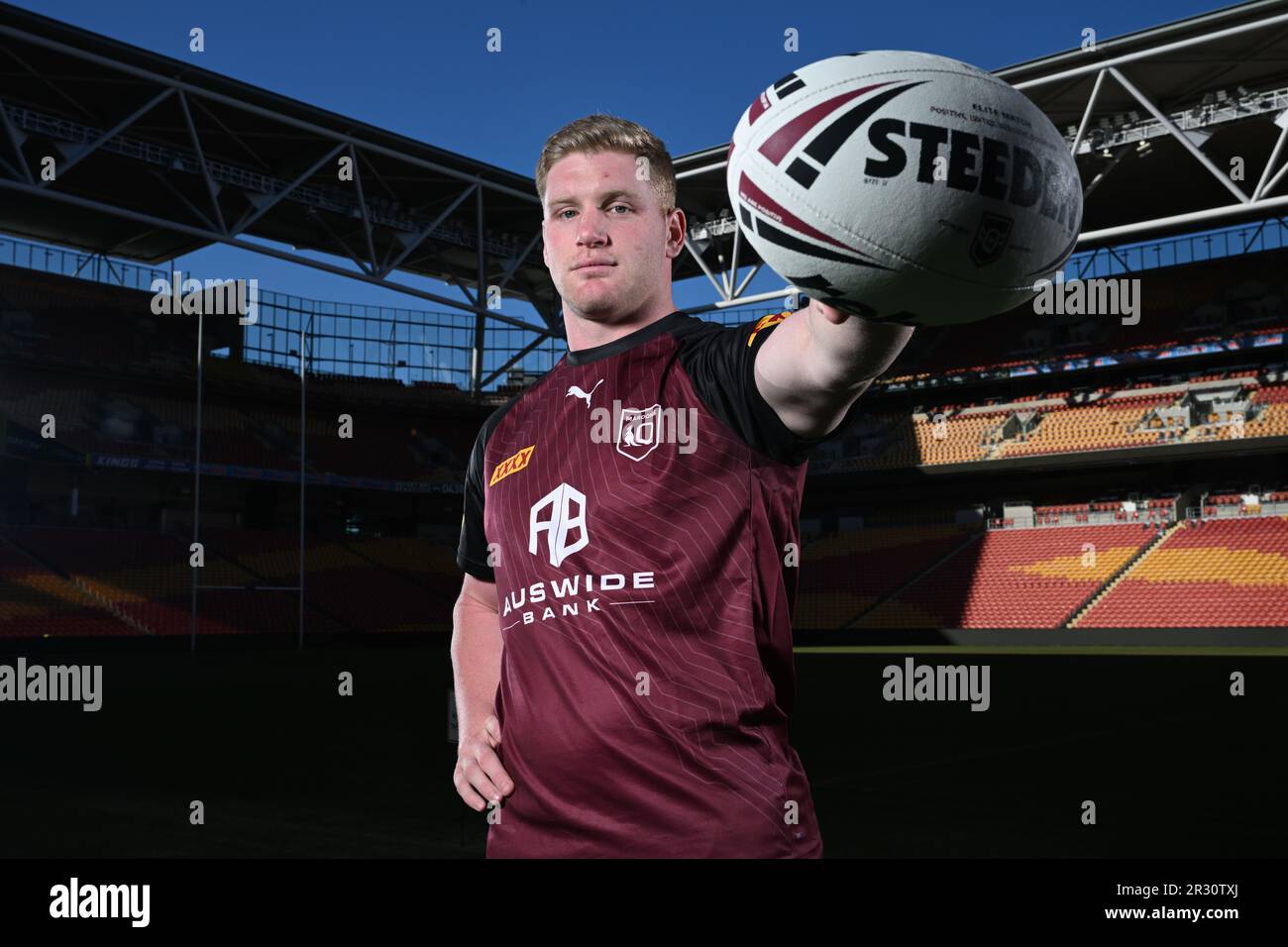 Thomas Flegler of the Maroons poses for a photograph during the 2023 ...