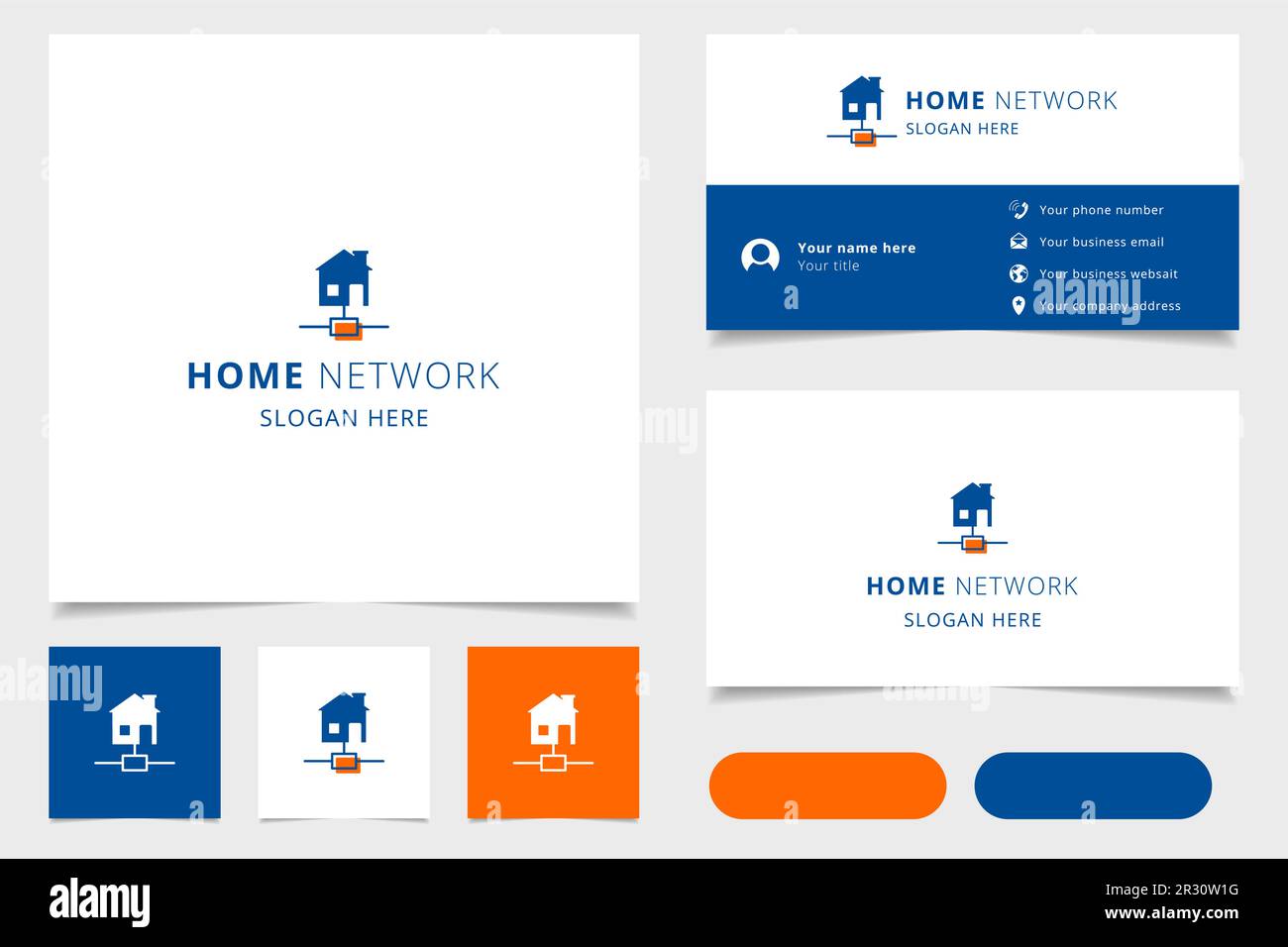 Home network logo design with editable slogan. Branding book and ...