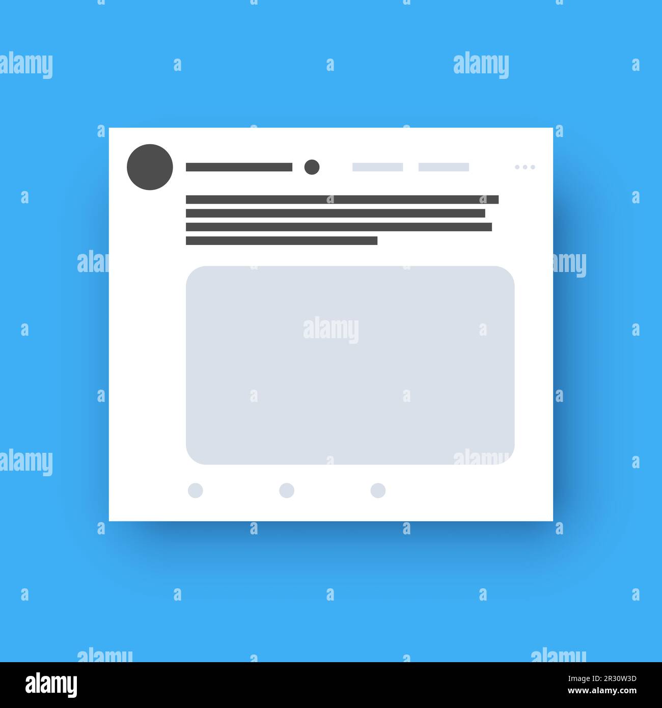Social Media Template Mockup Simple Page Profile Stock Vector Image ...