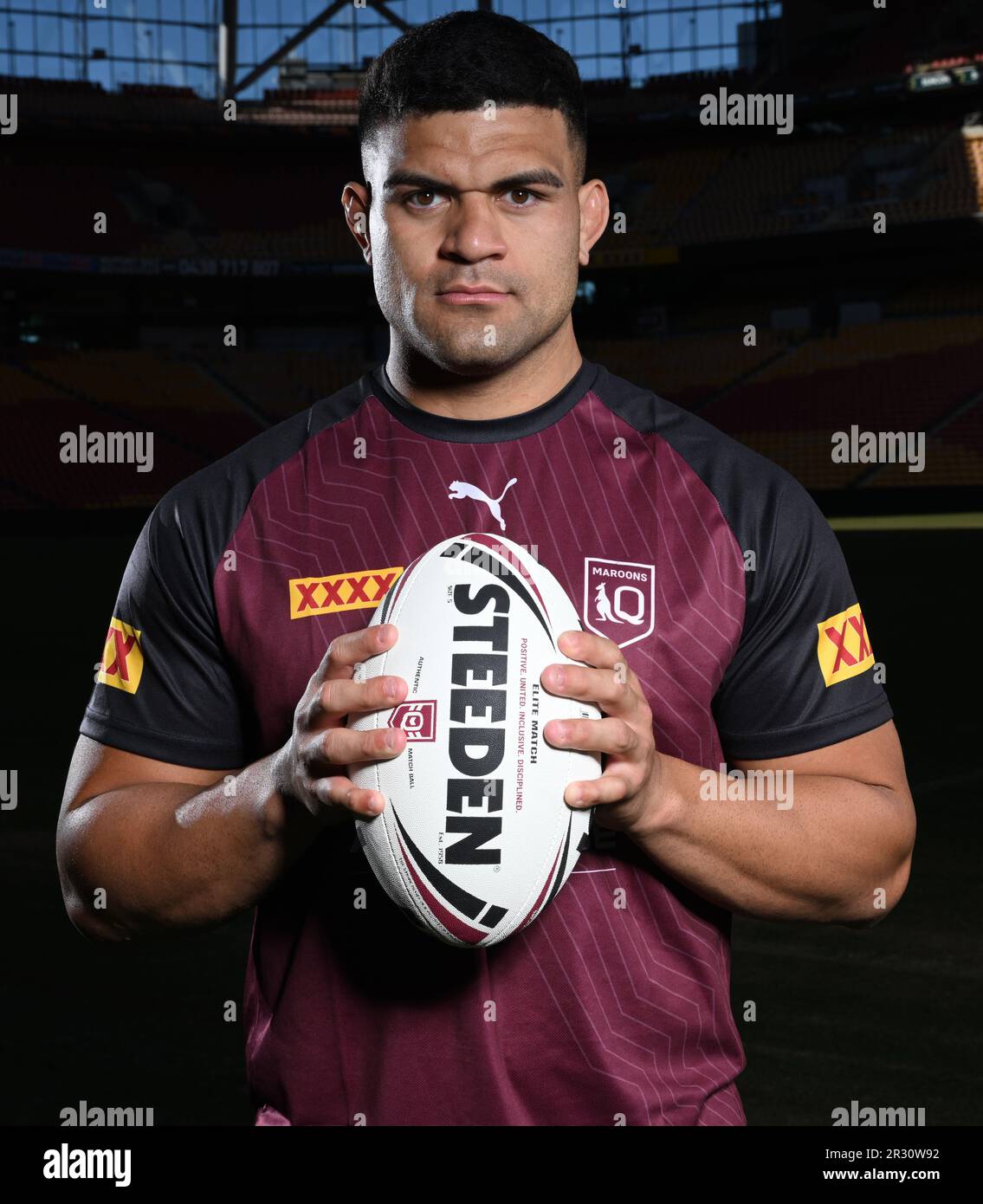 David Fifita of the Maroons poses for a photograph during the 2023 ...