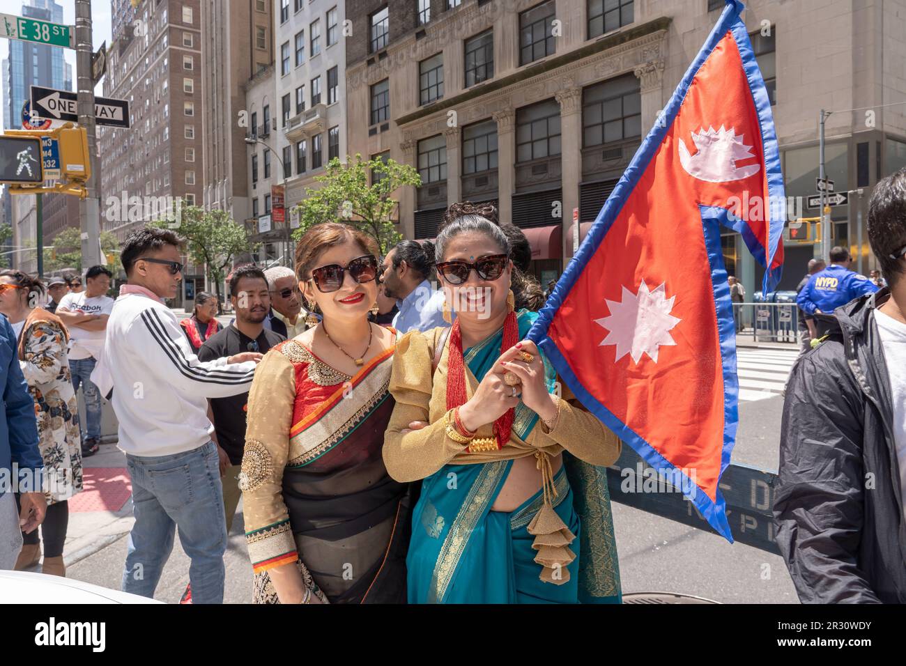New York, United States. 21st May, 2023. A participant holds a flag of ...