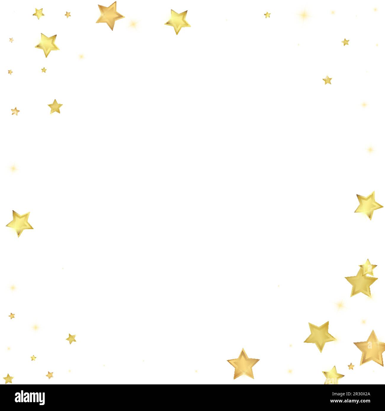 Magic stars vector overlay. Gold stars scattered around randomly ...