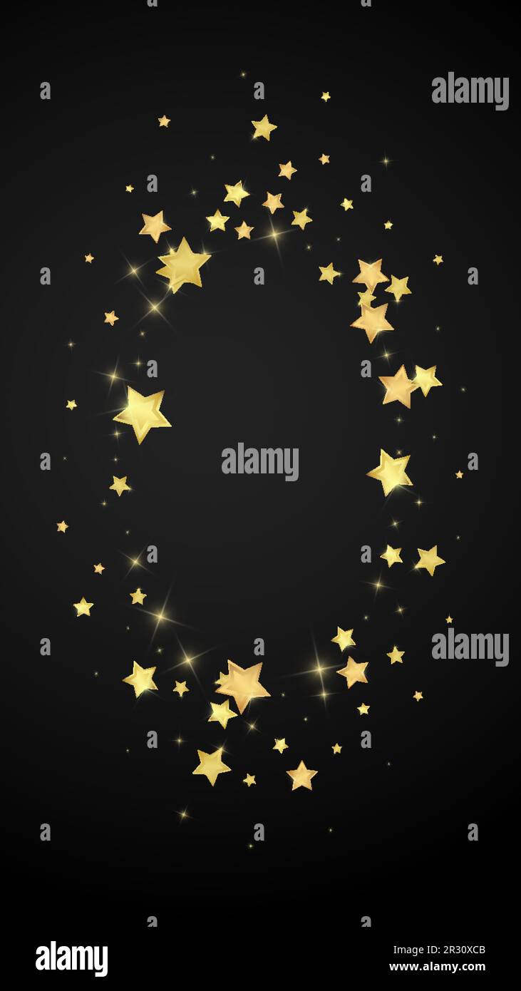 Magic stars vector overlay. Gold stars scattered around randomly ...