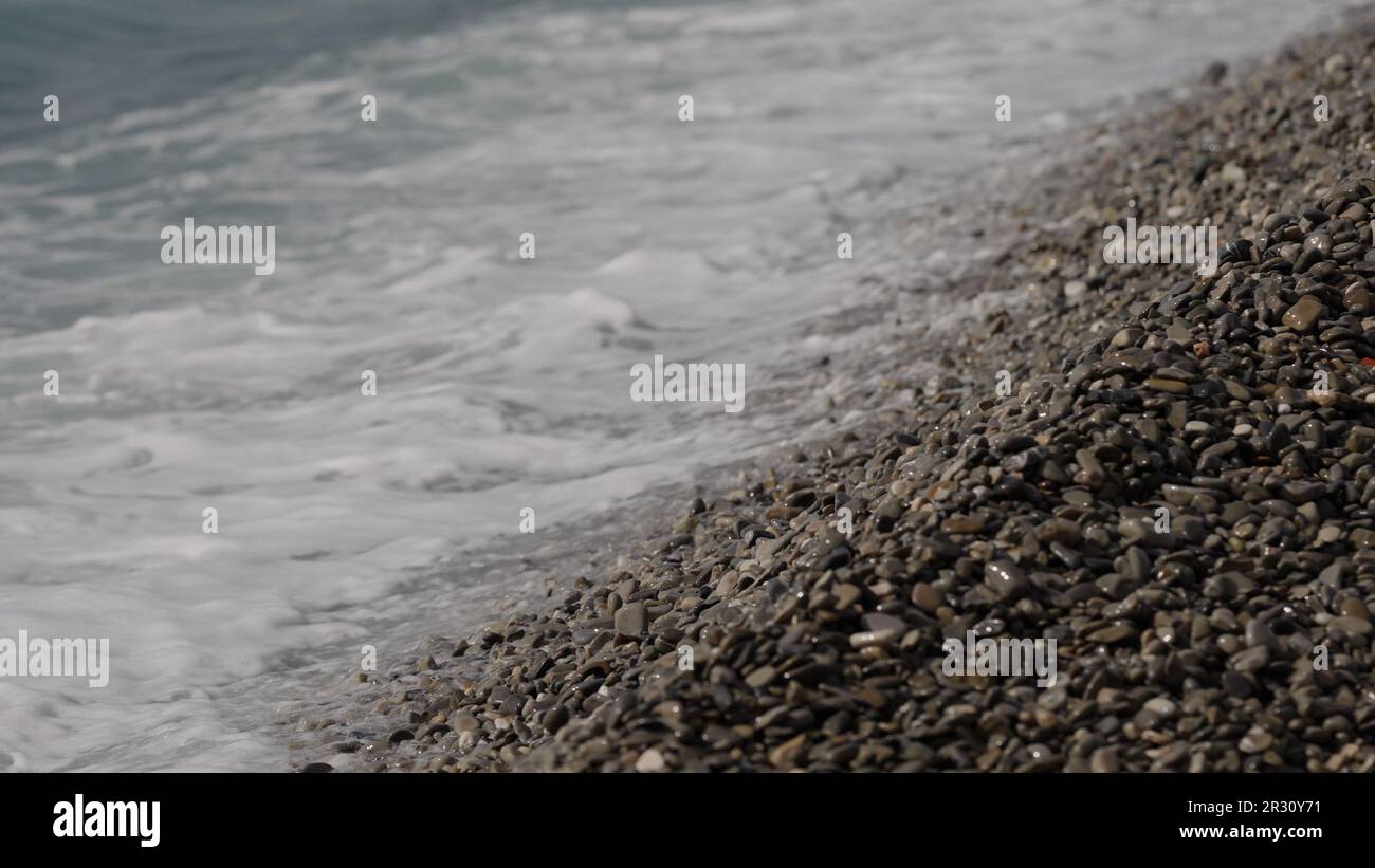 Closeup waves crushing on beach hi-res stock photography and images - Alamy