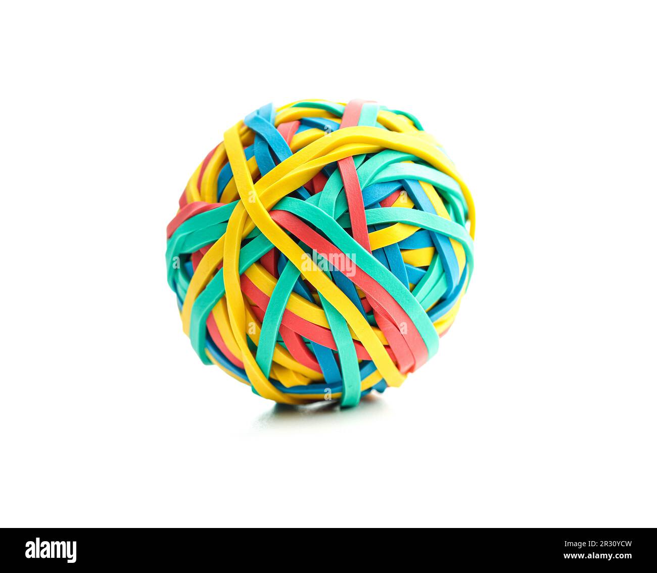 Colorful rubber bands ball isolated on the white background Stock Photo ...