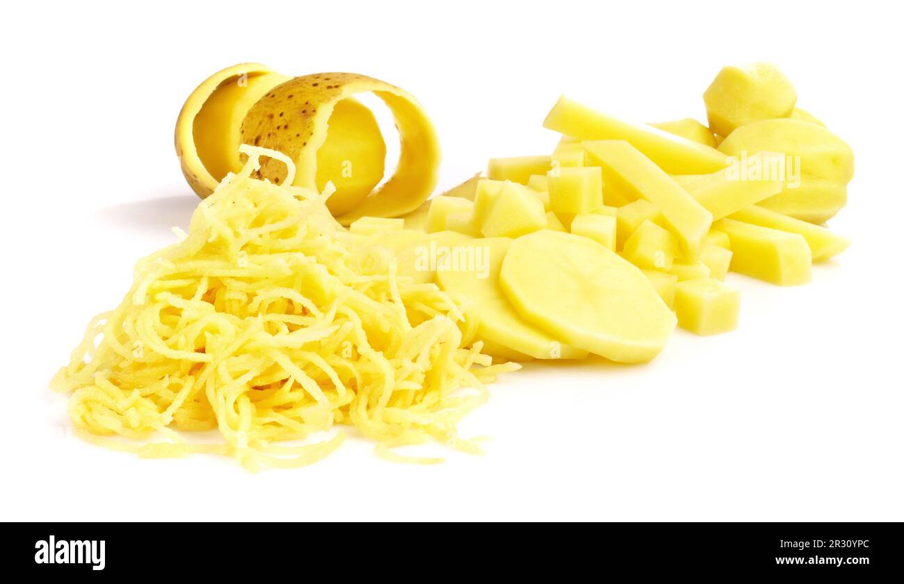 Raw peeled potatoes cut cubes hi-res stock photography and images - Alamy