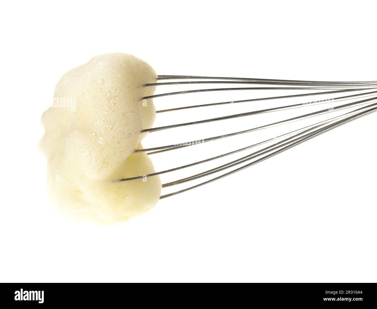 Zabaglione on a Whisk - Traditional Dessert isolated on white ...