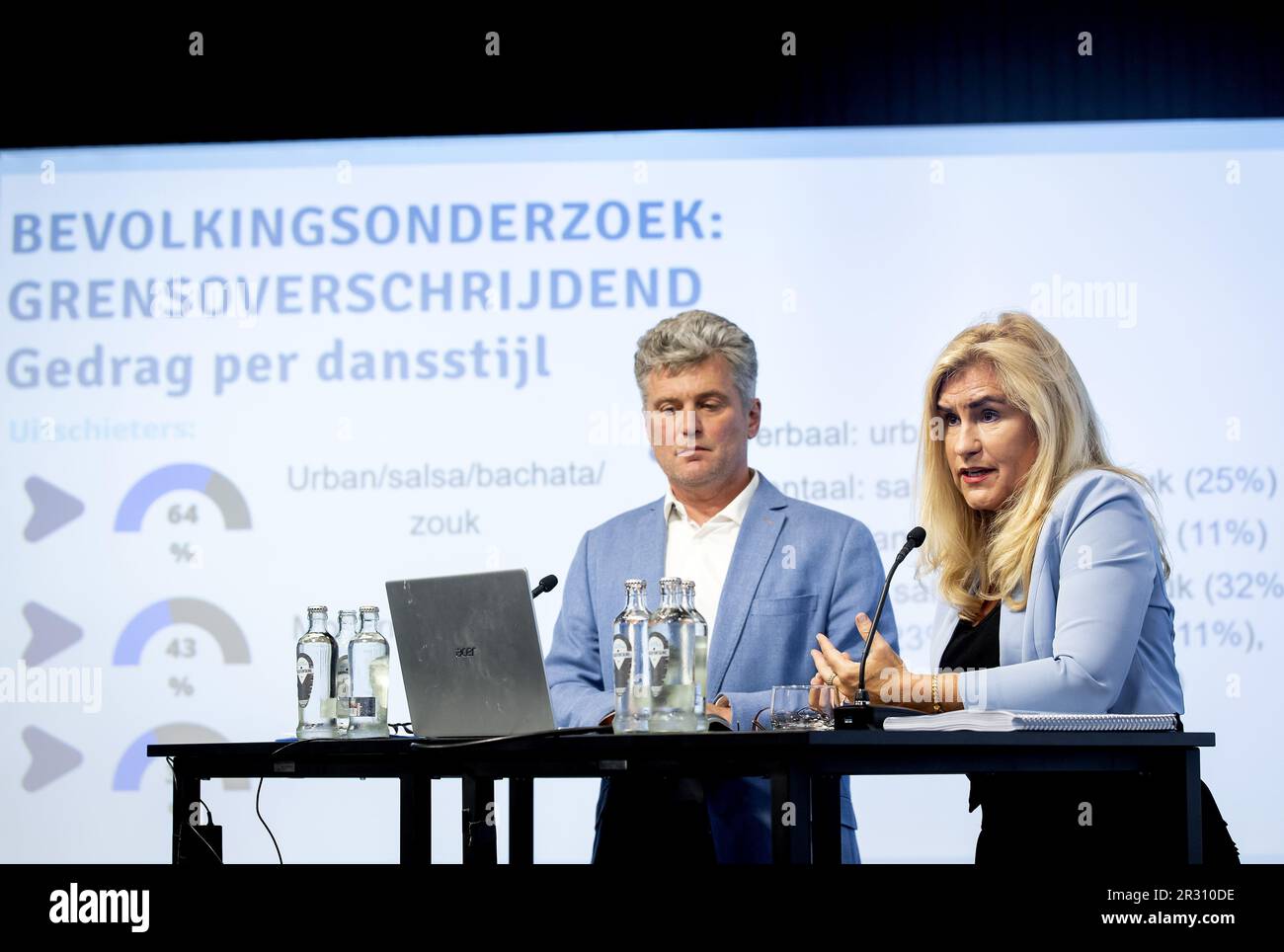 THE HAGUE - Anton van Wijk and Marjan Olfers during an explanation of ...