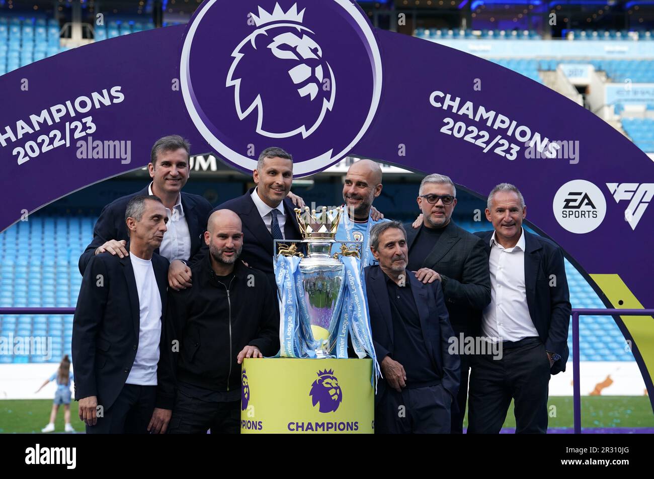 Manchester City CEO Ferran Soriano, Chairman Khaldoon Al Mubarak ...