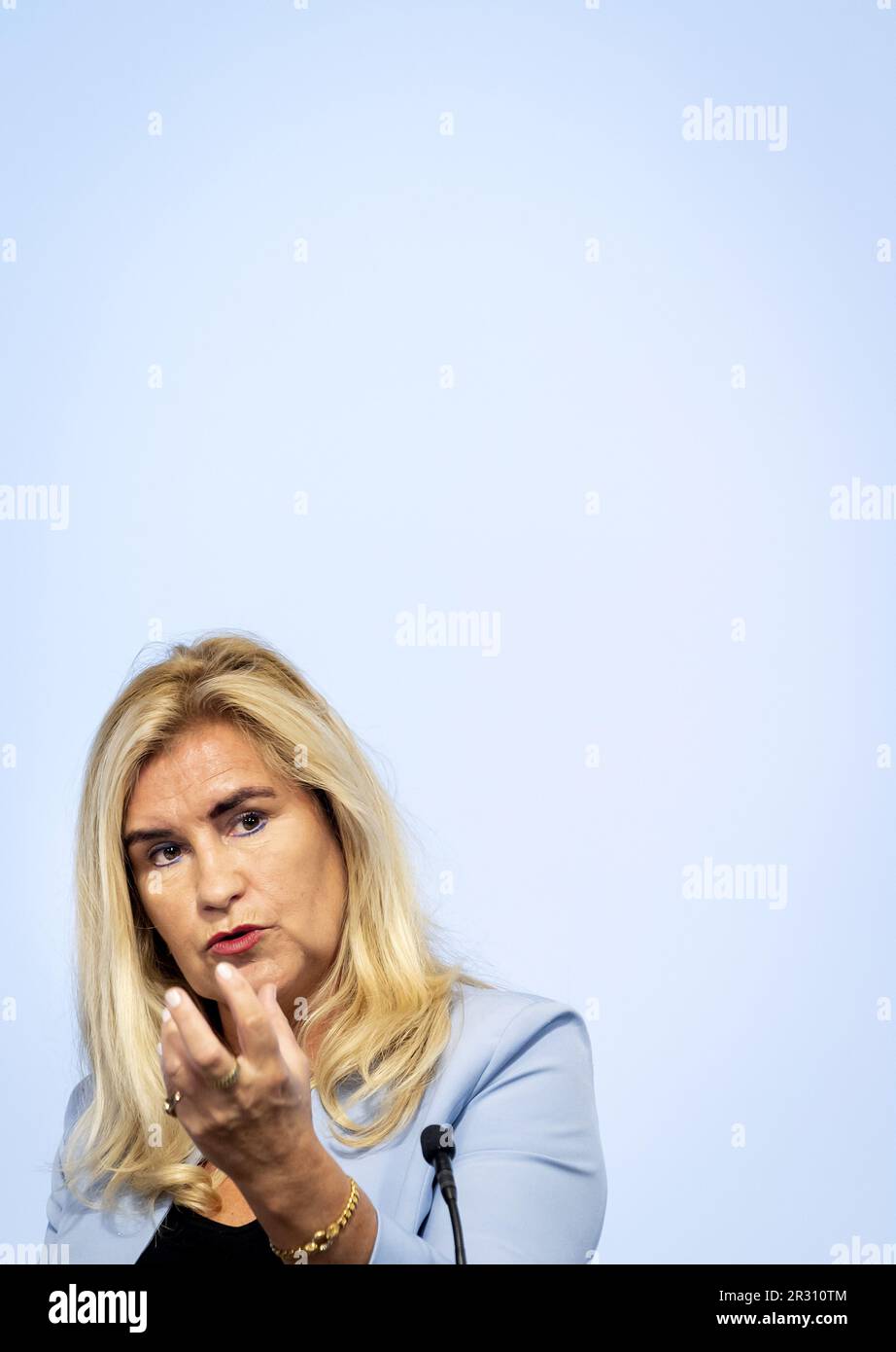 THE HAGUE - Marjan Olfers during an explanation of the research results ...