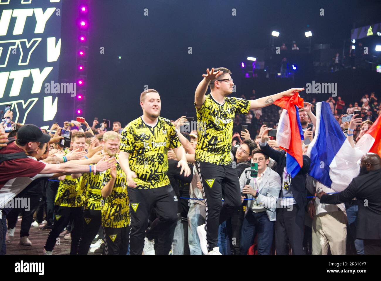 Paris, France. 21st May, 2023. France's Vitality's players celebrate ...