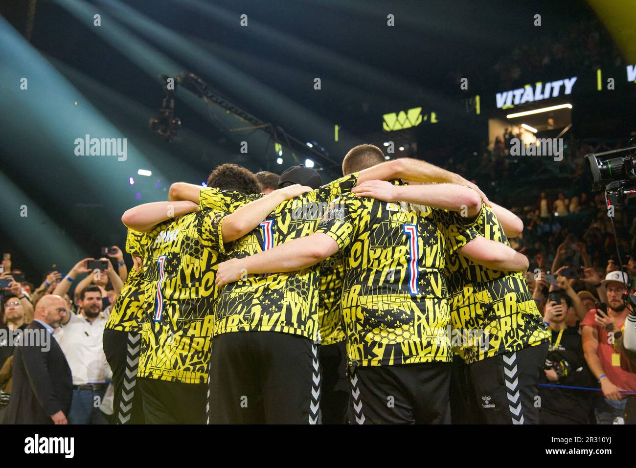 Paris, France. 21st May, 2023. France's Vitality's players celebrate ...