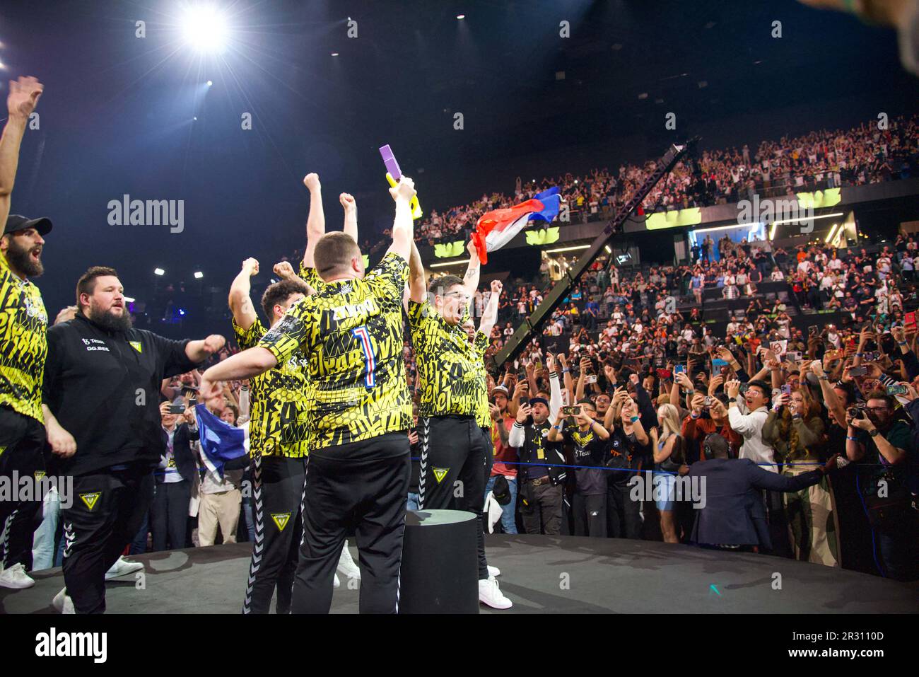 Paris, France. 21st May, 2023. France's Vitality's players celebrate ...