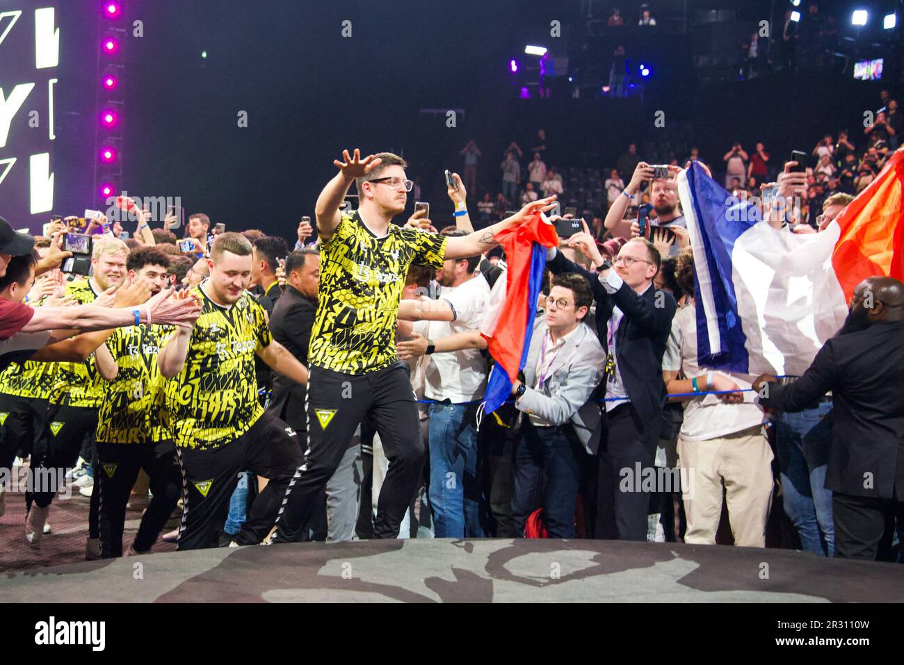 Paris, France. 21st May, 2023. France's Vitality's players celebrate ...