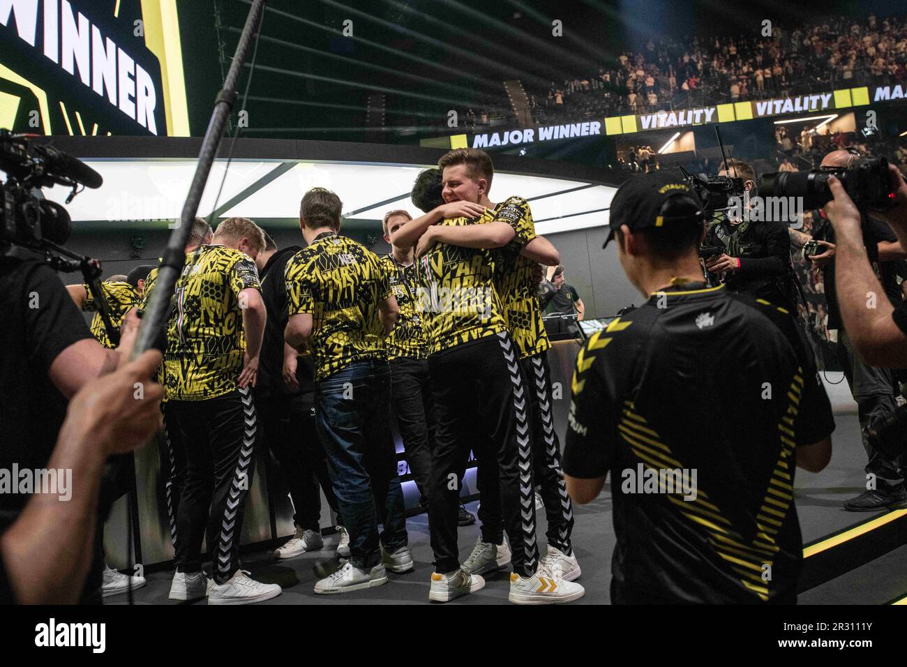 Paris, France. 21st May, 2023. France's Vitality's players celebrate ...
