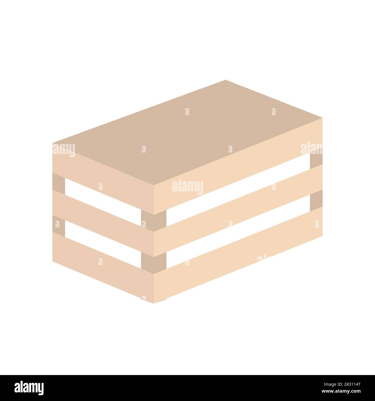 Cargo wood box flat hi-res stock photography and images - Alamy