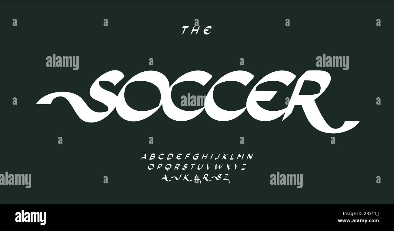 Calligraphic alphabet, expressive italic script letters with decorative ...