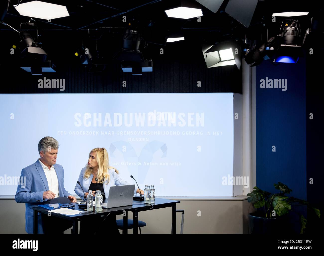 THE HAGUE - Anton van Wijk and Marjan Olfers during an explanation of ...
