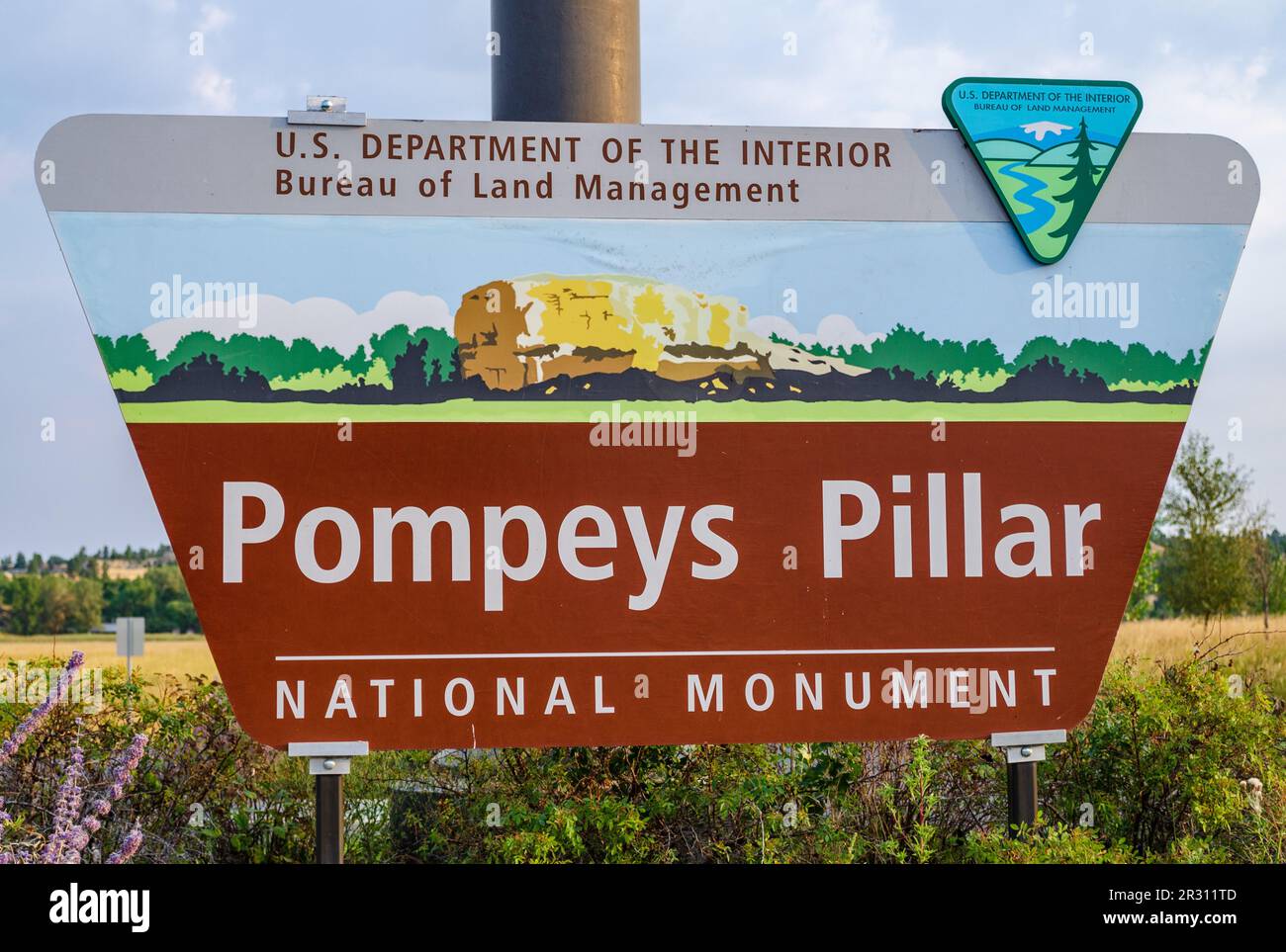 Pompeys Pillar, National monument in Montana Stock Photo - Alamy