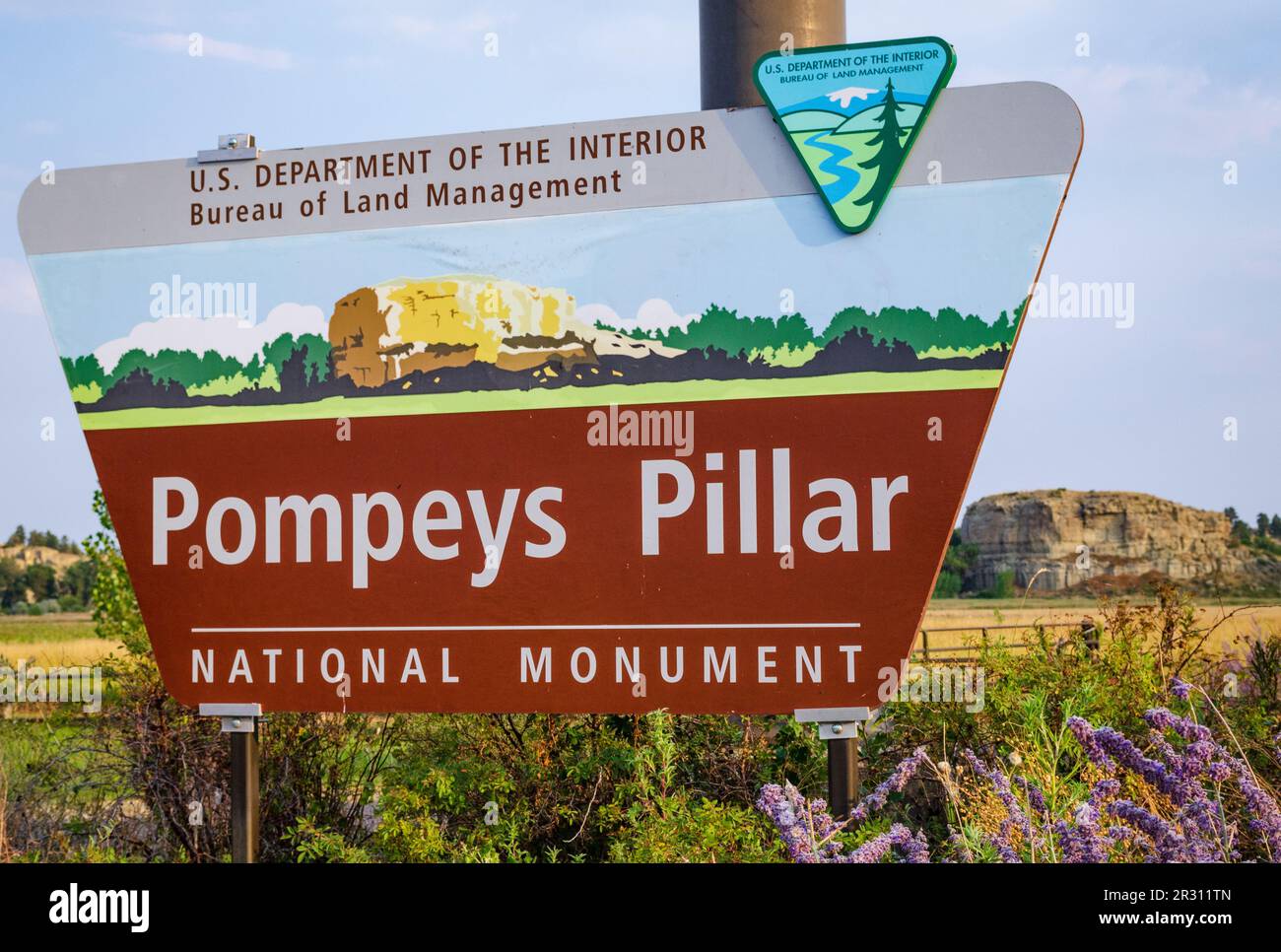 Pompeys Pillar, National monument in Montana Stock Photo - Alamy