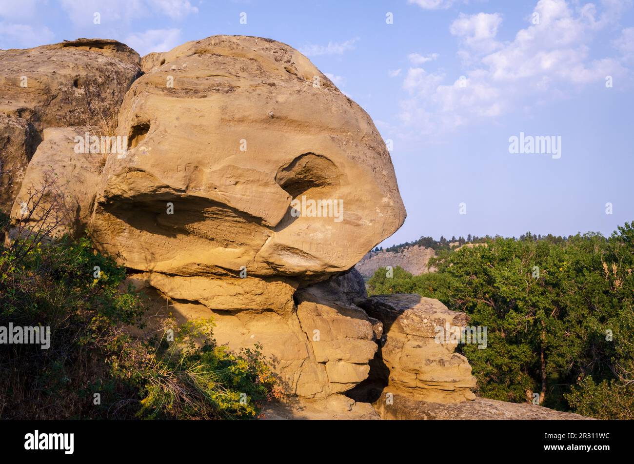 Pompeys Pillar, National monument in Montana Stock Photo - Alamy