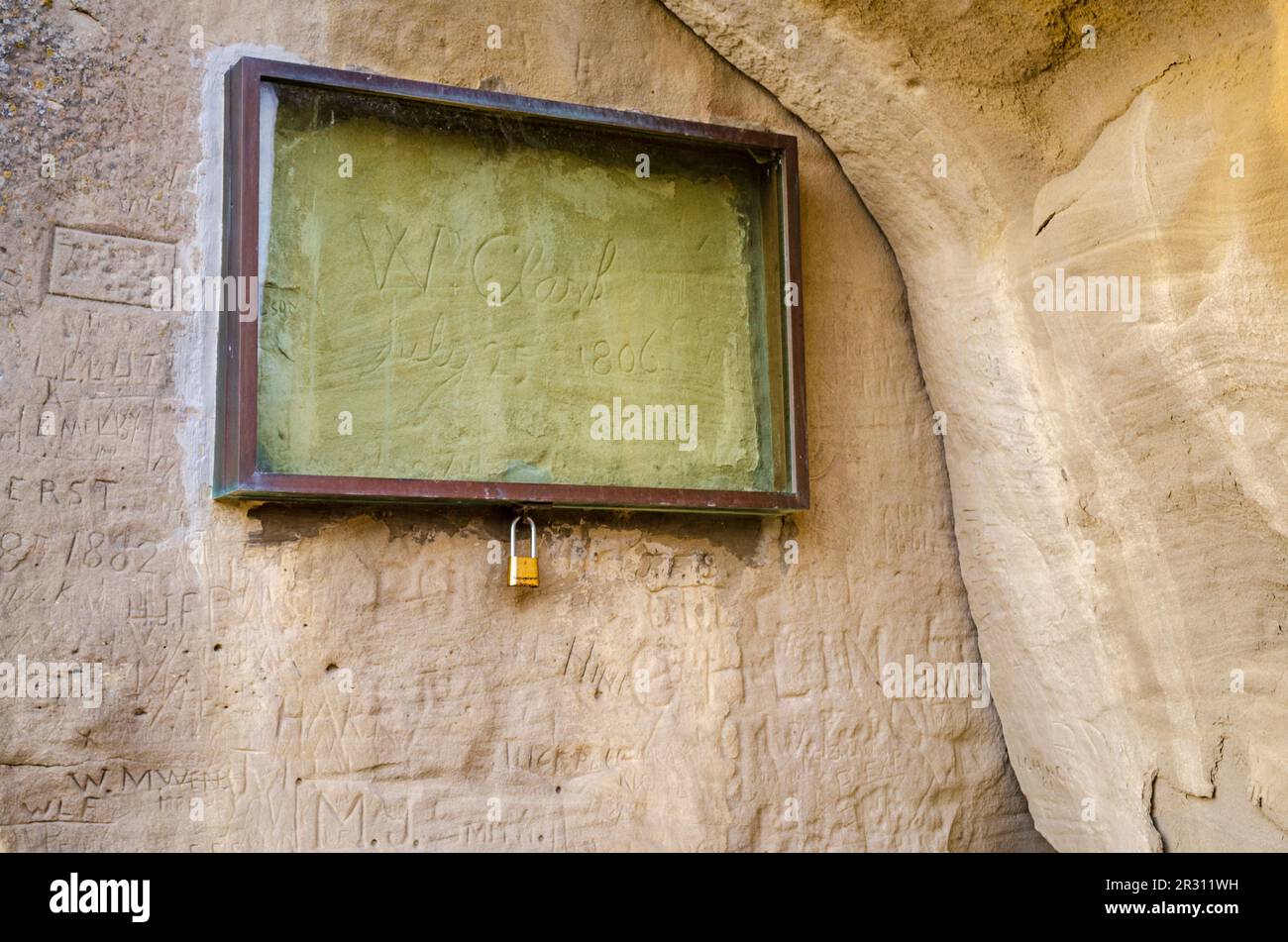 Pompeys Pillar, National monument in Montana Stock Photo - Alamy