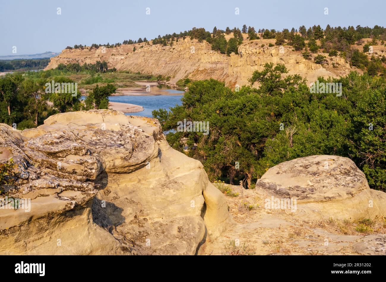 Pompeys Pillar, National monument in Montana Stock Photo - Alamy