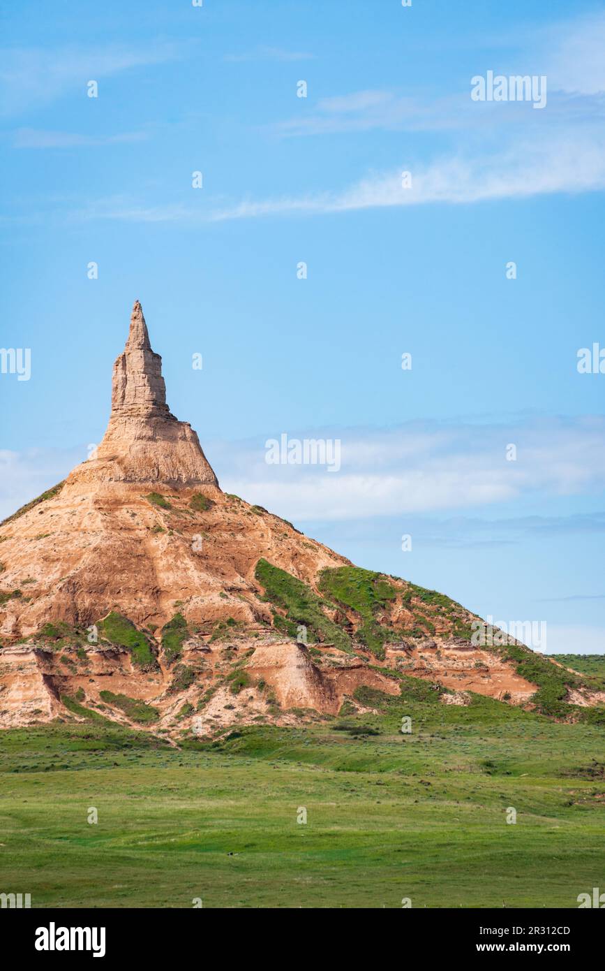 Chimney Rock National Historic Site, geological rock formation in ...
