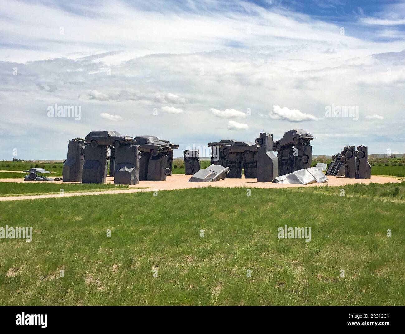 Carhenge, Sculpture by Jim Reinders near the city of Alliance, Nebraska ...