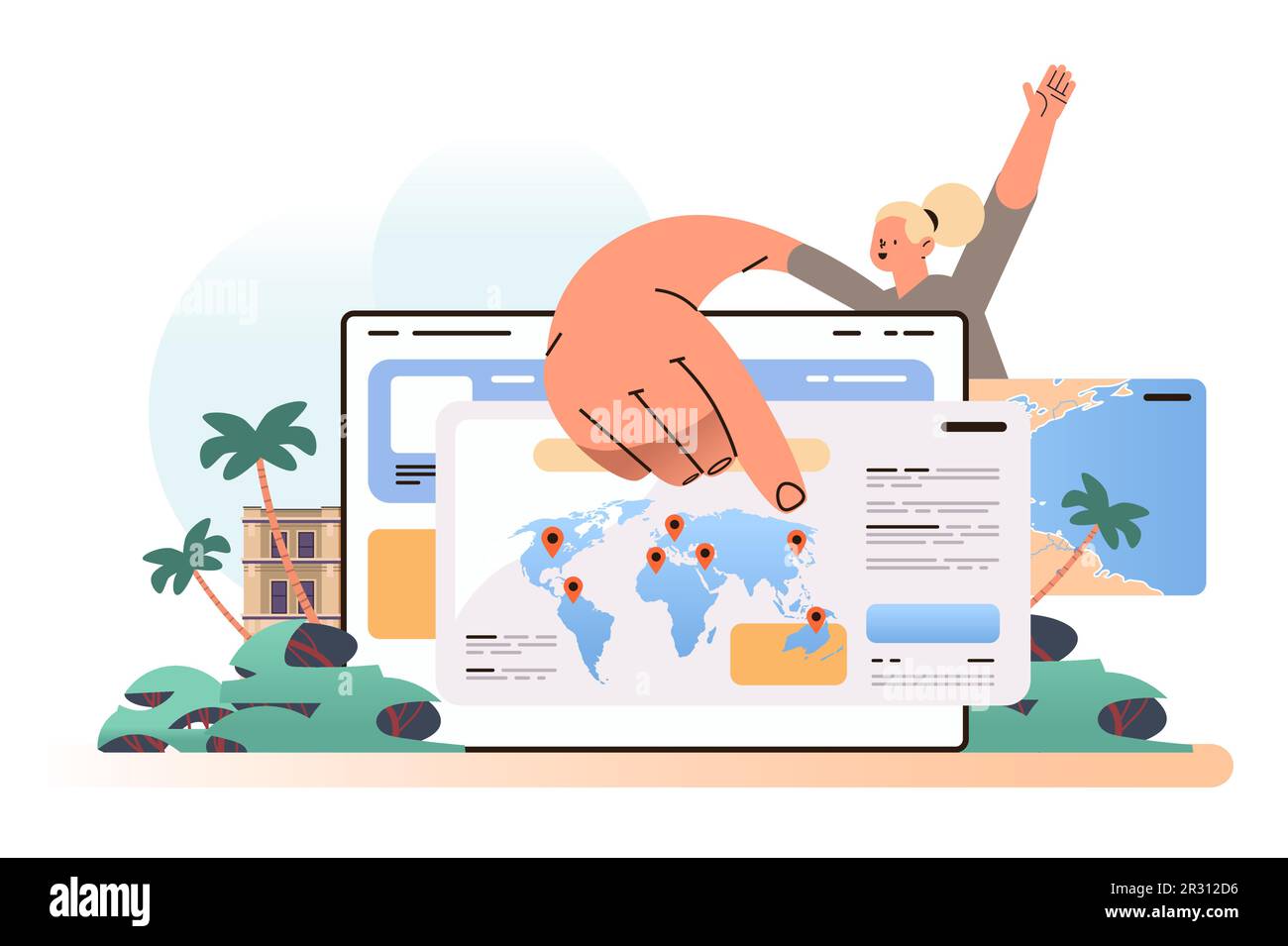 woman selecting and booking excursions tour personal guide selection ...