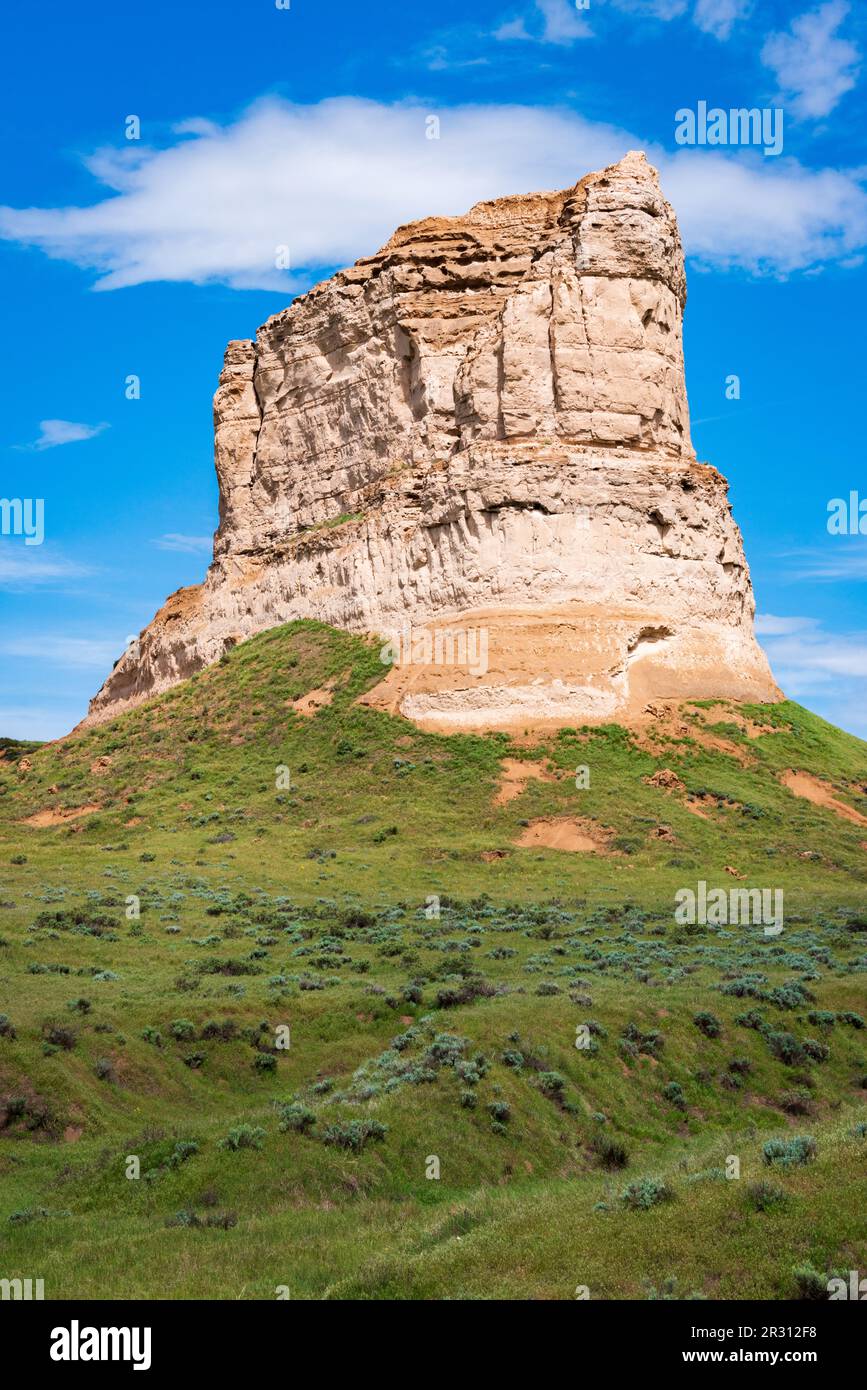 Courthouse and Jail Rocks, Historical landmark in Nebraska Stock Photo ...