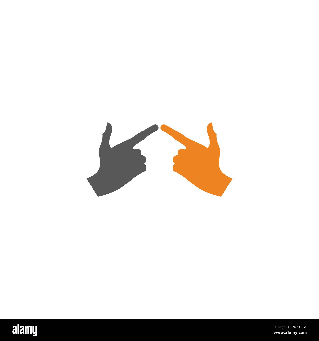 Man hand pointing social Stock Vector Images - Alamy