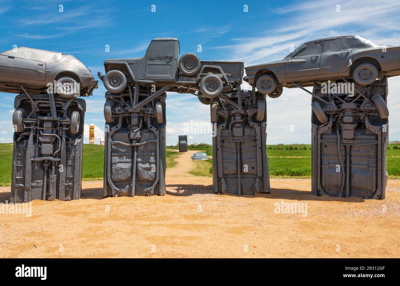 Carhenge, Sculpture by Jim Reinders near the city of Alliance, Nebraska ...