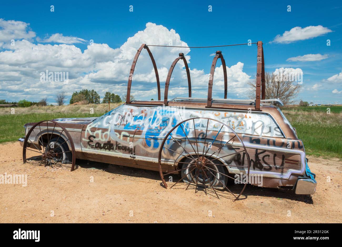 Carhenge, Sculpture by Jim Reinders near the city of Alliance, Nebraska ...
