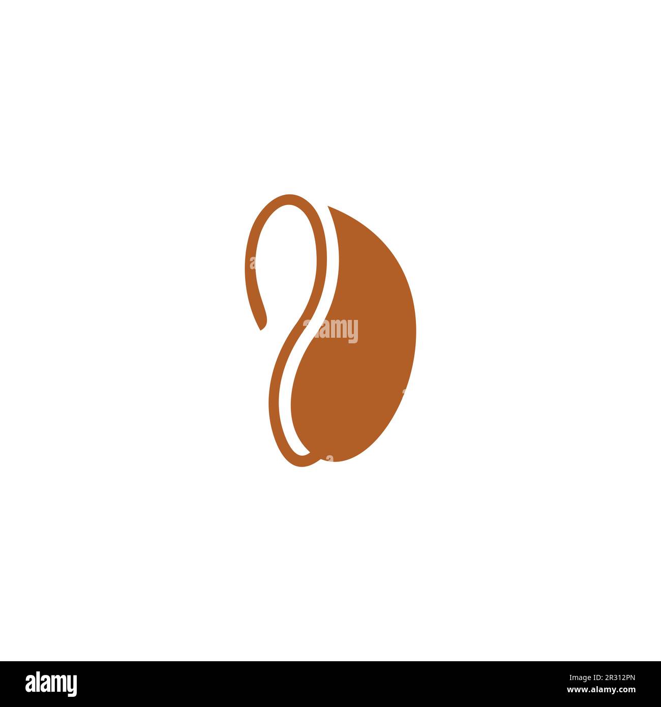 curves leaf coffee bean symbol vector Stock Vector Image & Art - Alamy