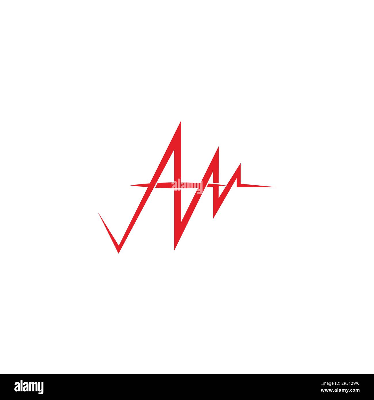 letter ma medical heart pulse symbol lgoo vector Stock Vector Image ...