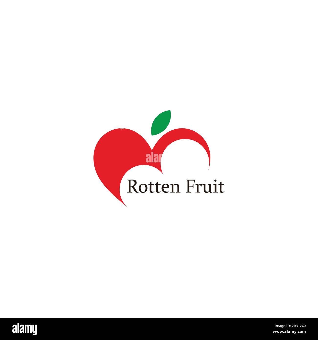 rotten red fruit symbol icon vector Stock Vector Image & Art - Alamy