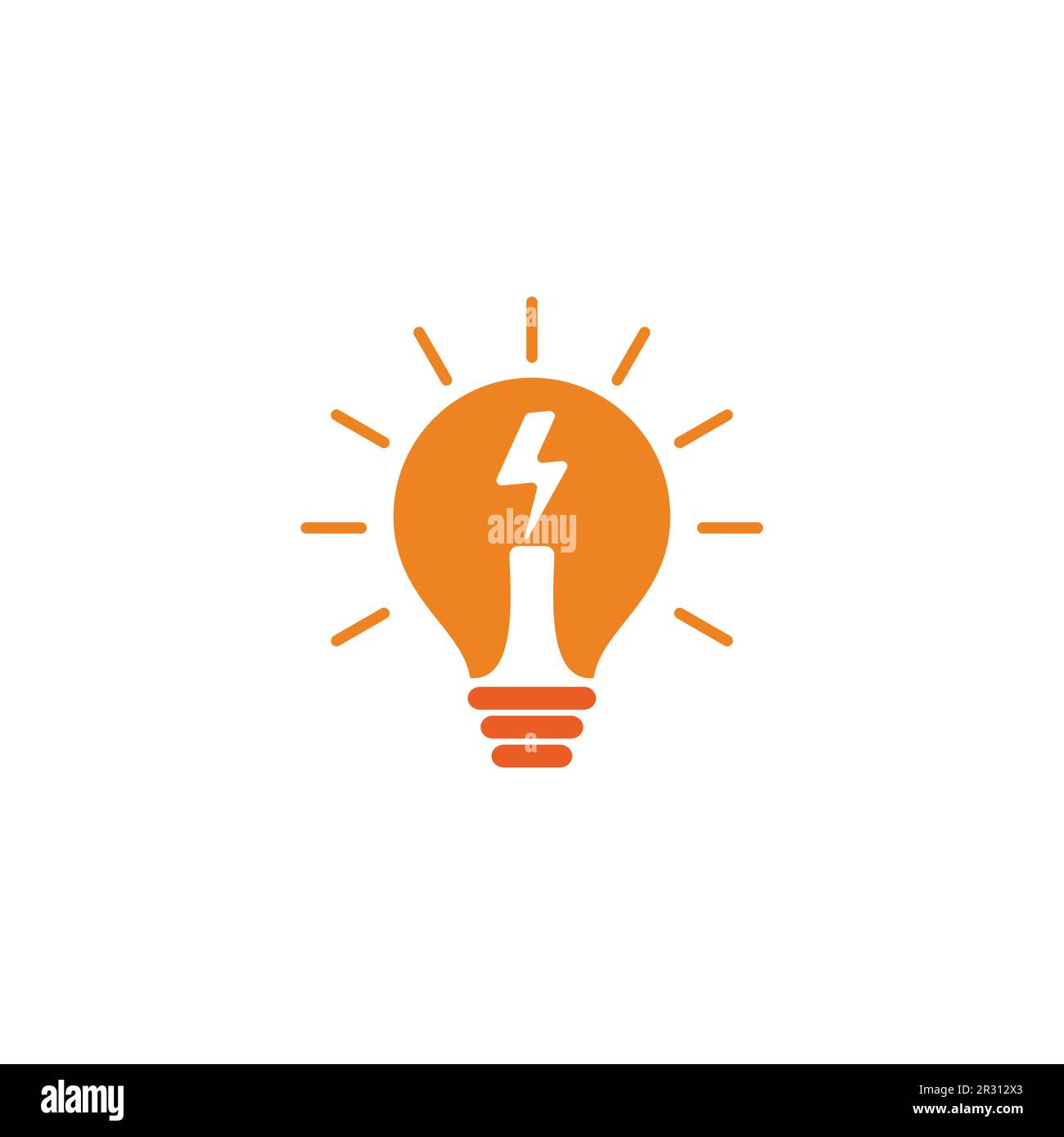 shine candle light bulb thunder bolt shape symbol vector Stock Vector ...