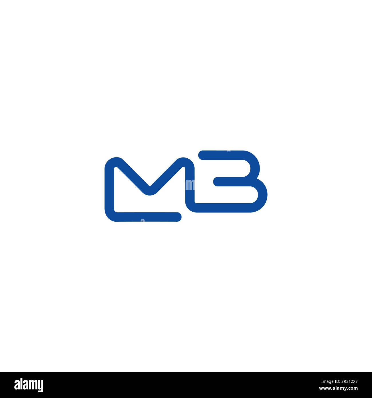 letter mb linked curve linear logo vector Stock Vector Image & Art - Alamy