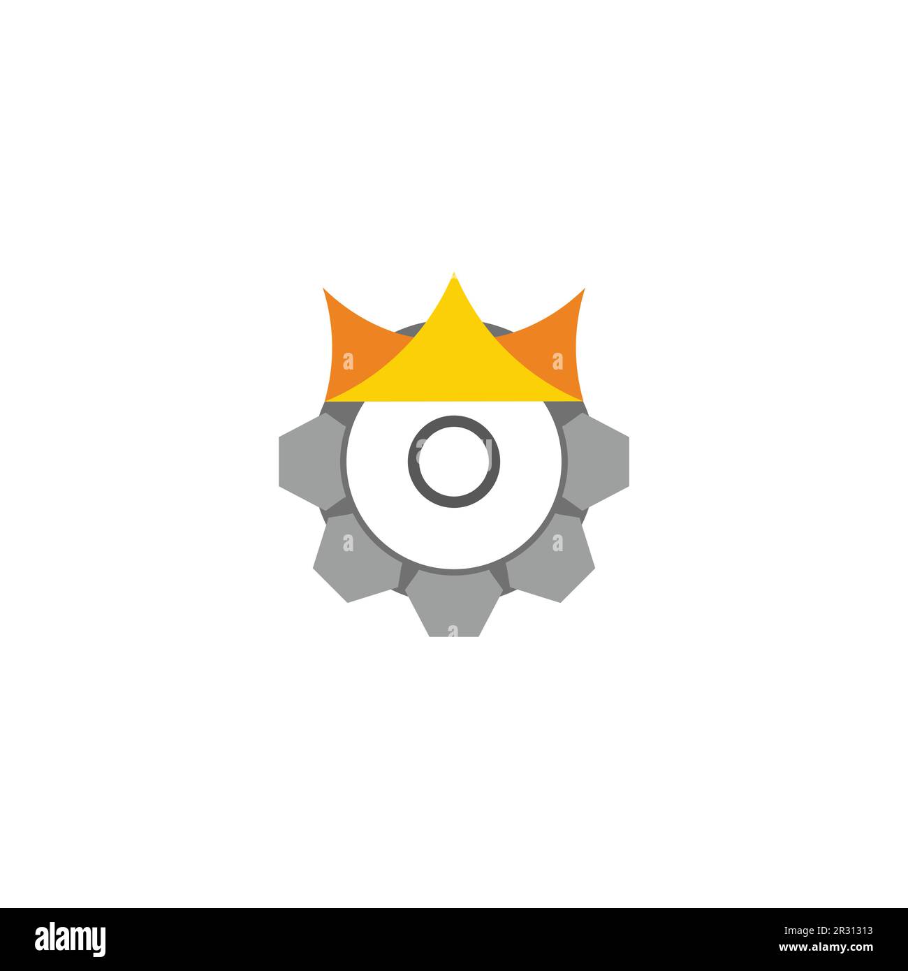 colorful machine king cog crown logo vector Stock Vector Image & Art ...