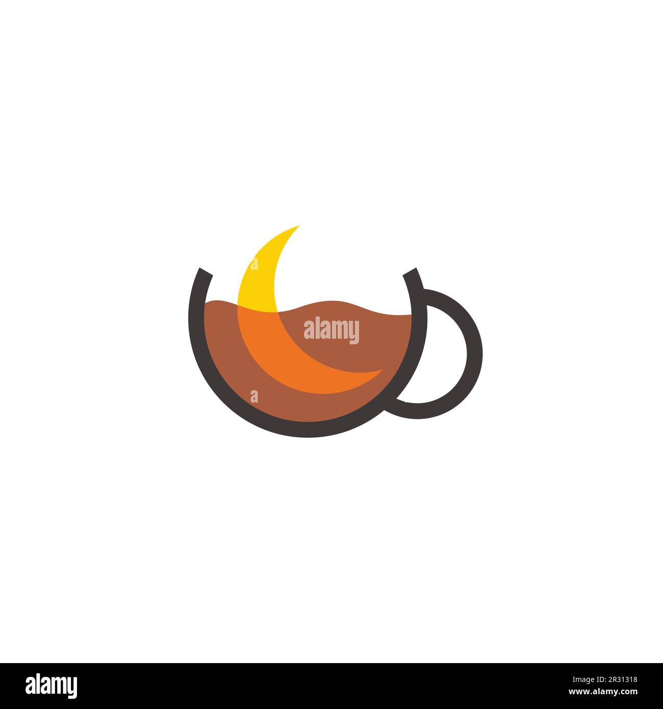 cup coffee night cafe moon design logo vector Stock Vector Image & Art ...