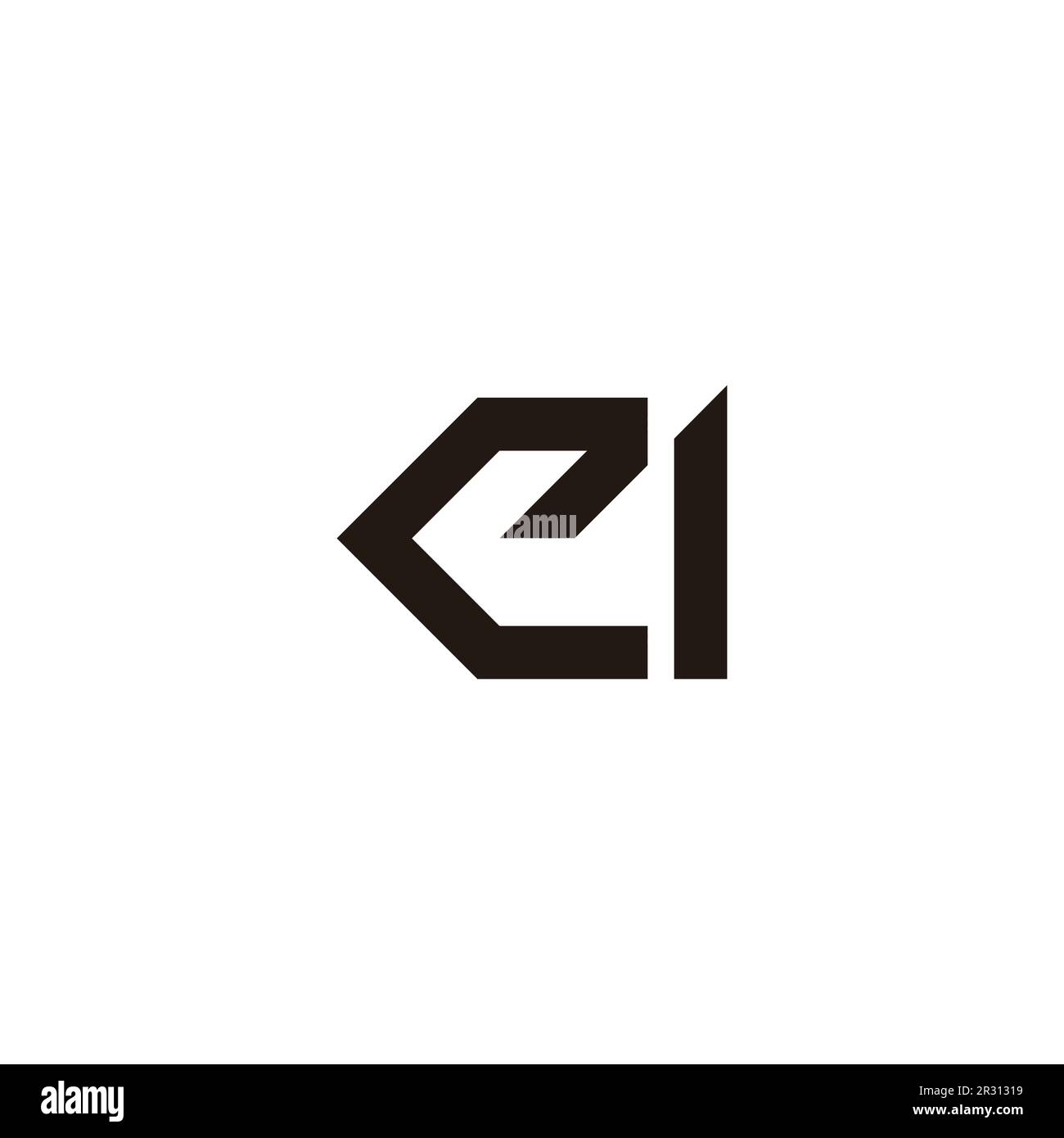 letter ci ei simple geometric line logo vector Stock Vector Image & Art ...