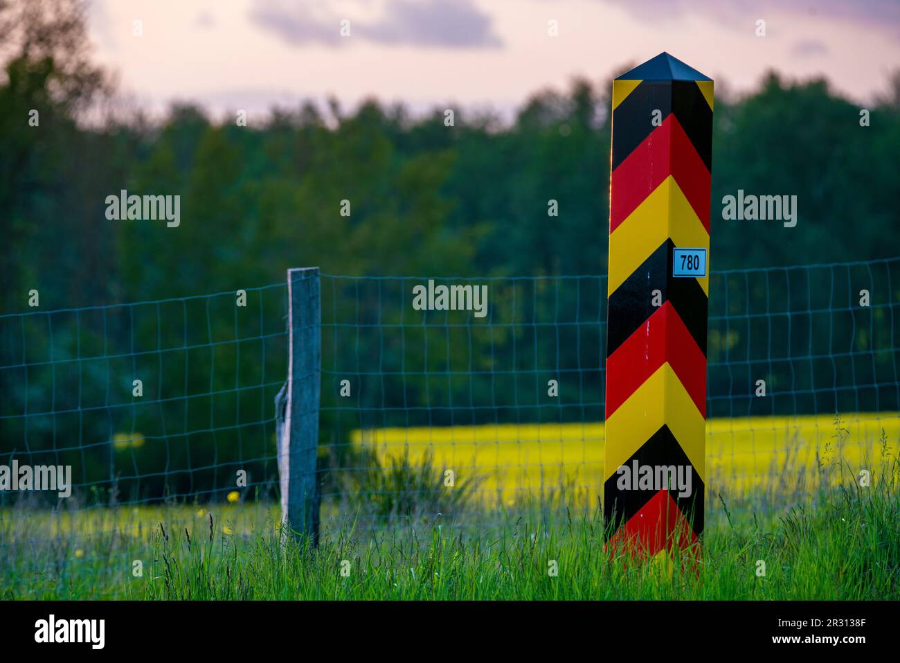 Border post on the German border Stock Photo - Alamy