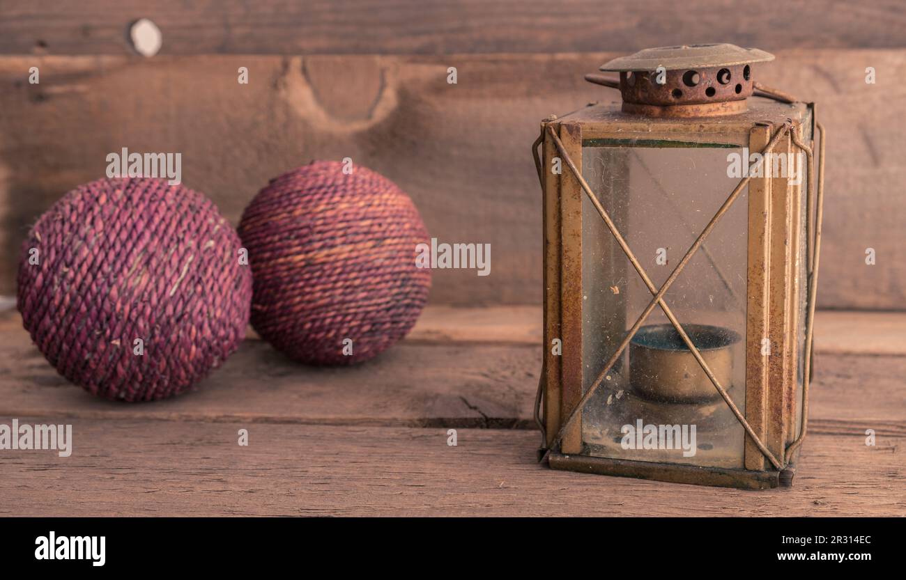 Still life old lantern Stock Photo - Alamy