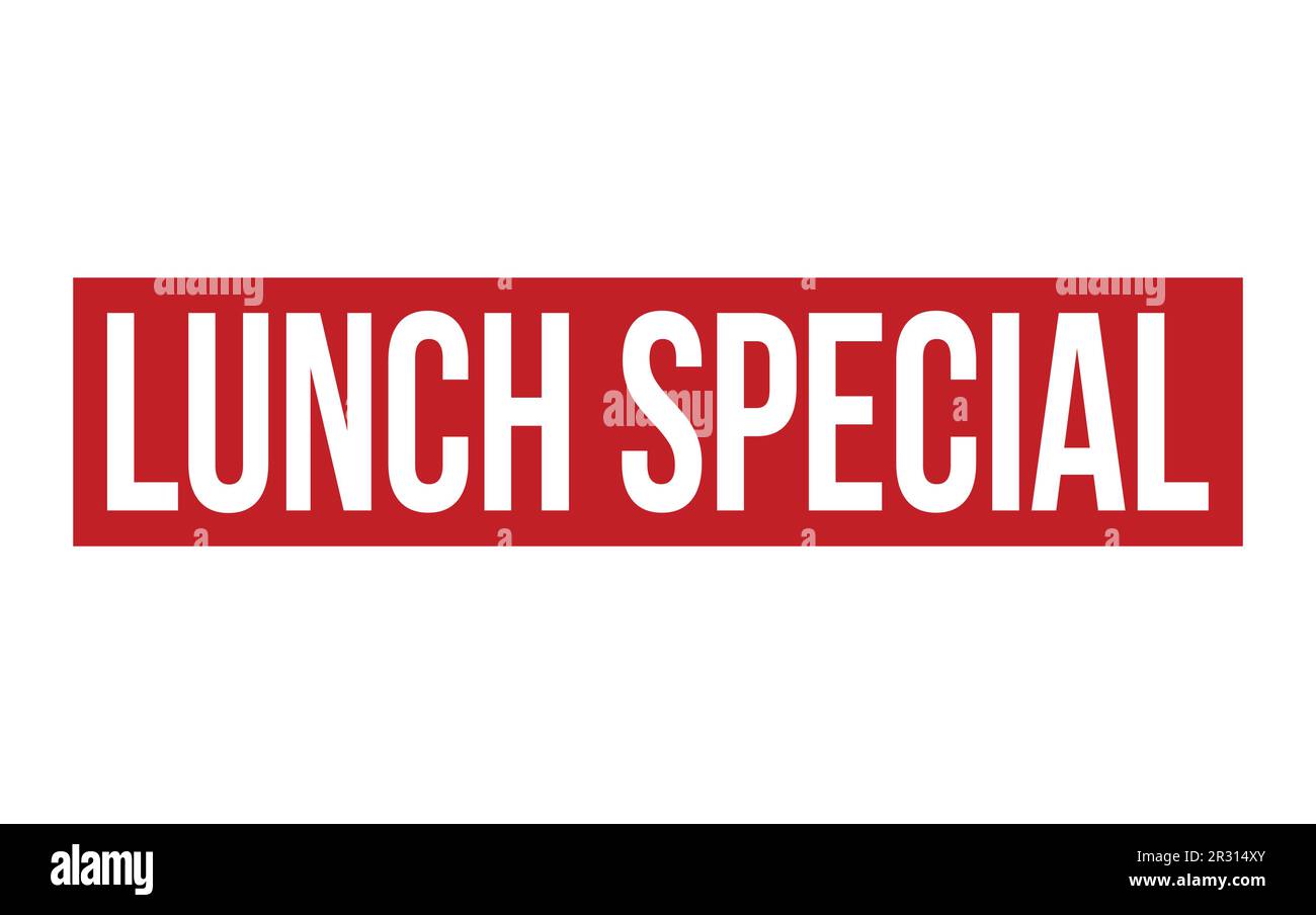 Lunch Special Rubber Stamp Seal Vector Stock Vector Image & Art - Alamy