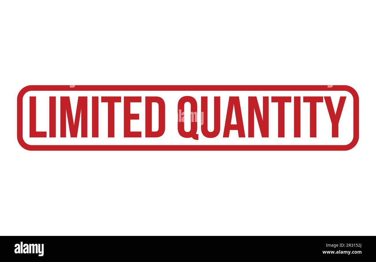 Red Limited Quantity Rubber Stamp Seal Vector Stock Vector Image & Art ...