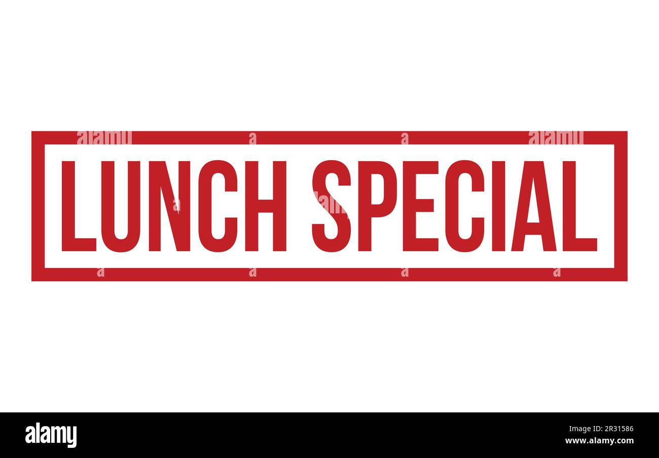 Red Lunch Special Rubber Stamp Seal Vector Stock Vector Image & Art - Alamy
