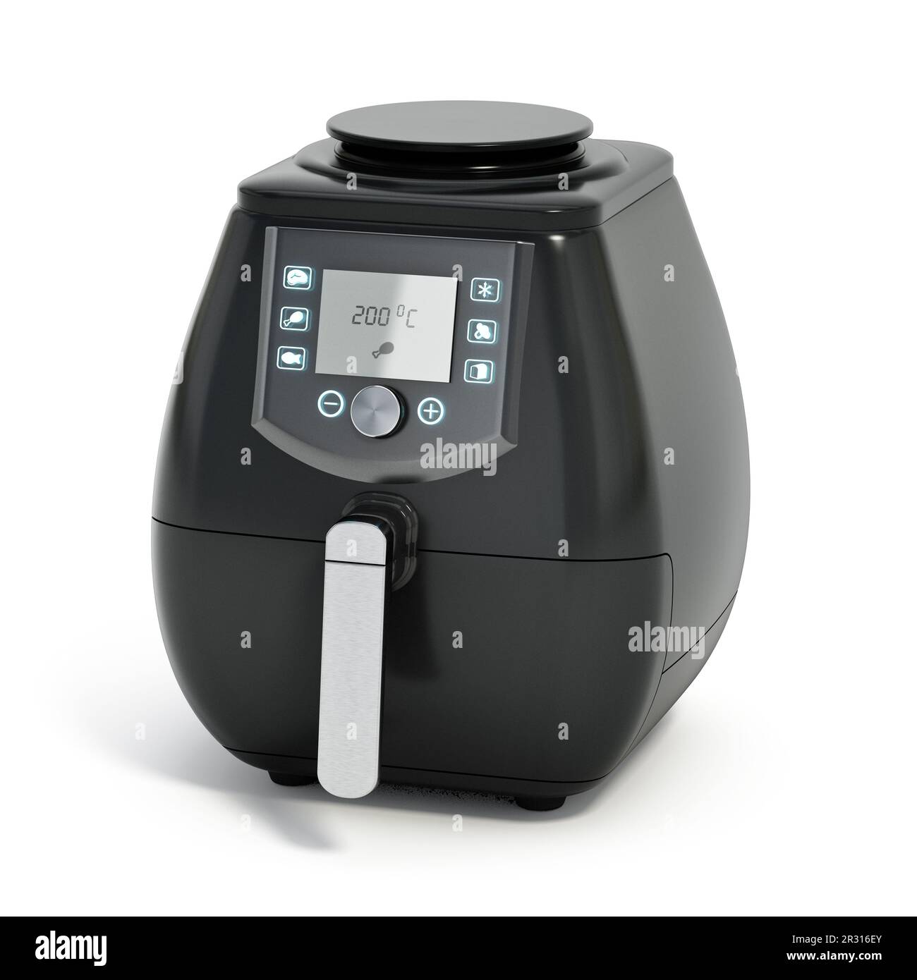 Air fryer isolated on white background. 3D illustration Stock Photo - Alamy