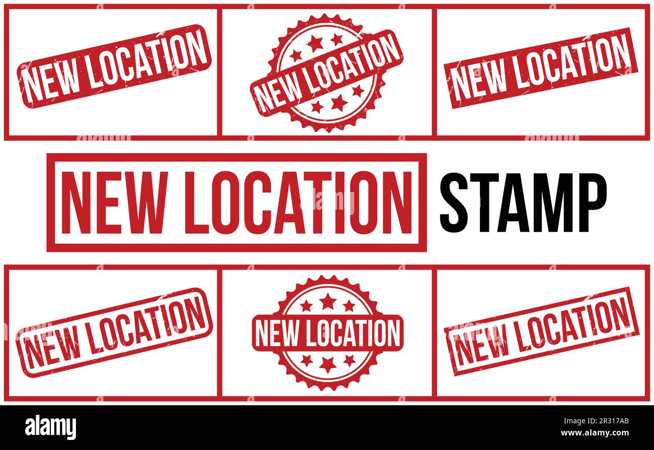 New Location rubber grunge stamp set vector Stock Vector Image & Art - Alamy